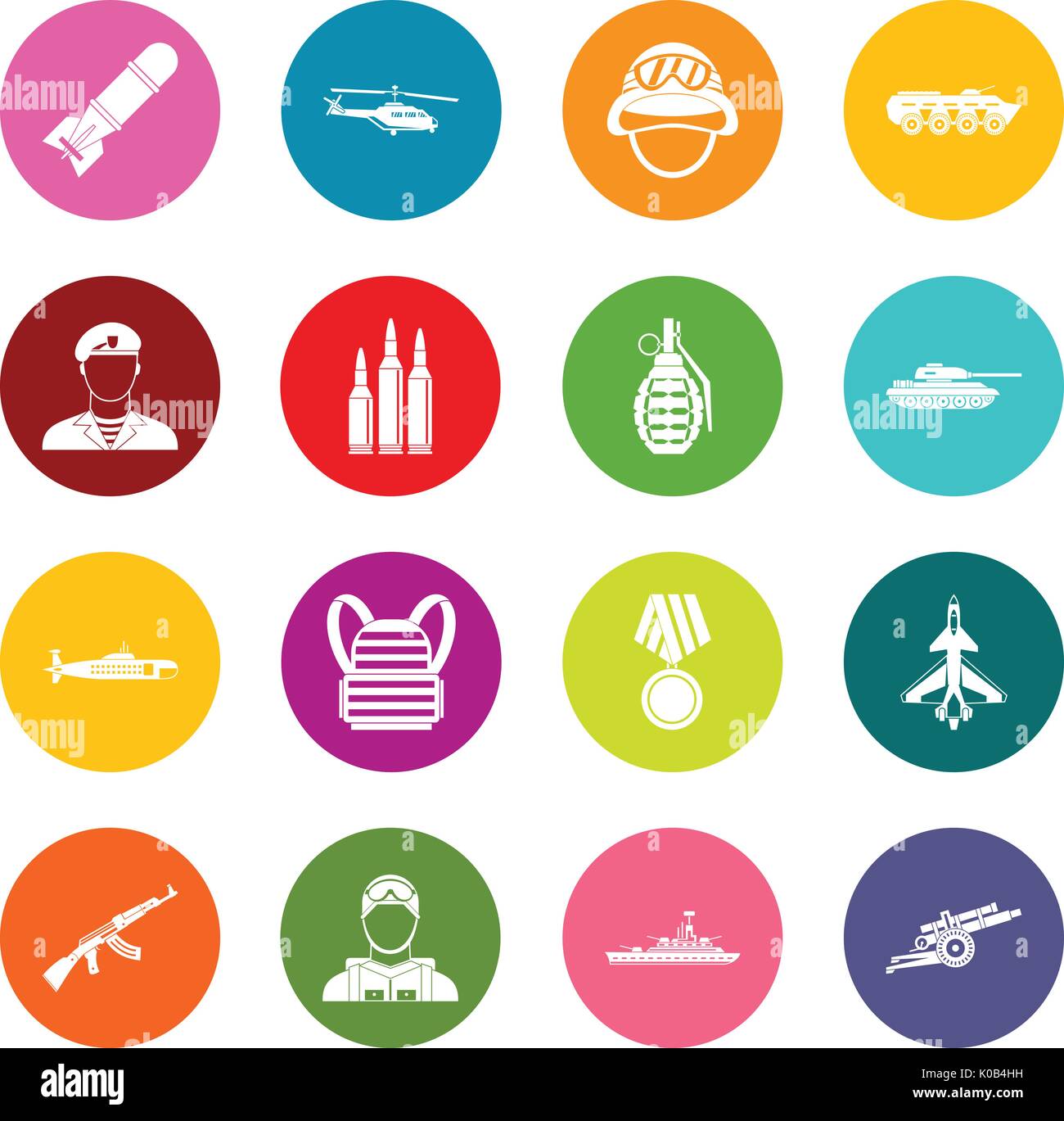 War icons many colors set Stock Vector Image & Art - Alamy