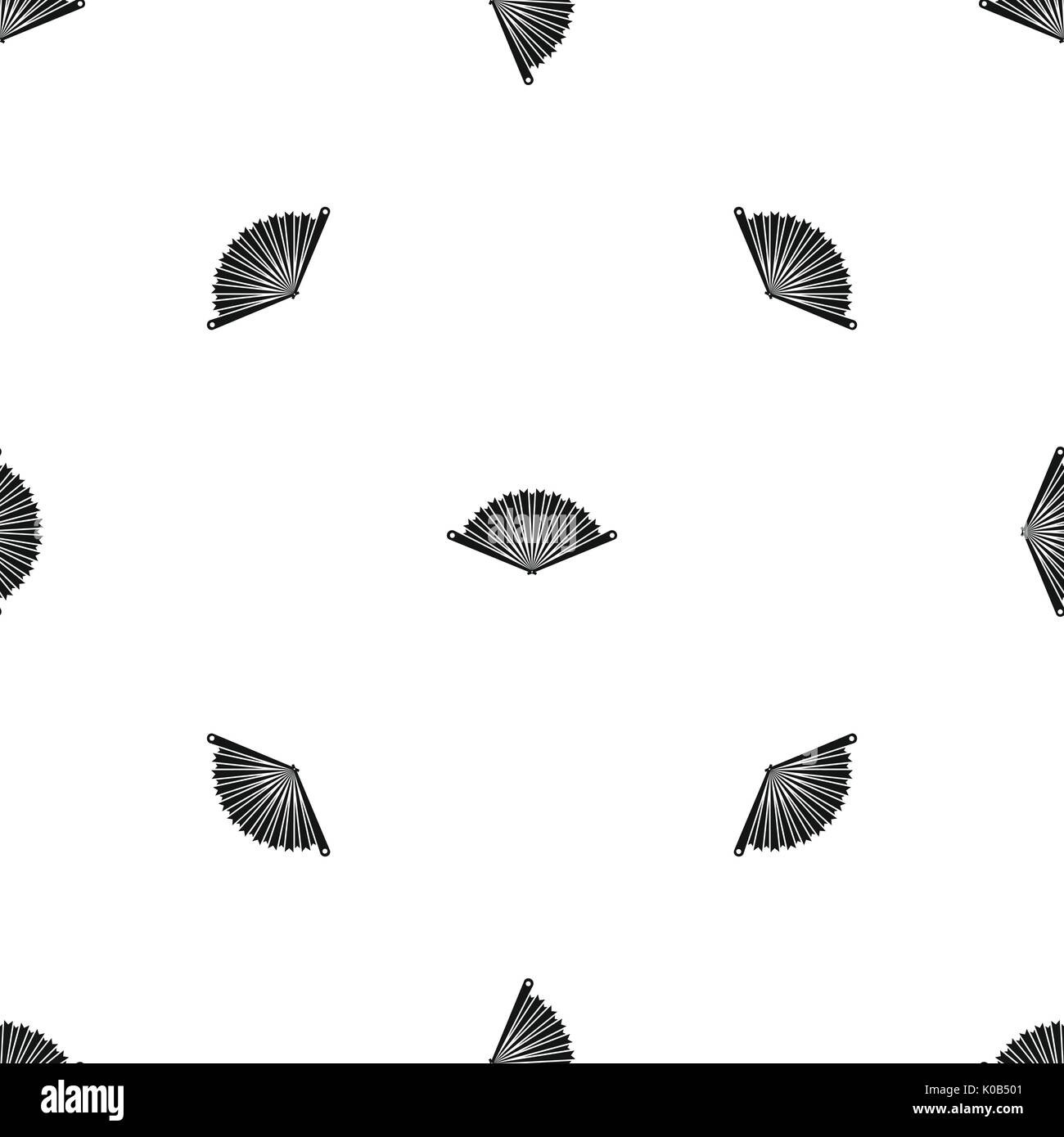 Opened oriental fan pattern seamless black Stock Vector Image & Art - Alamy