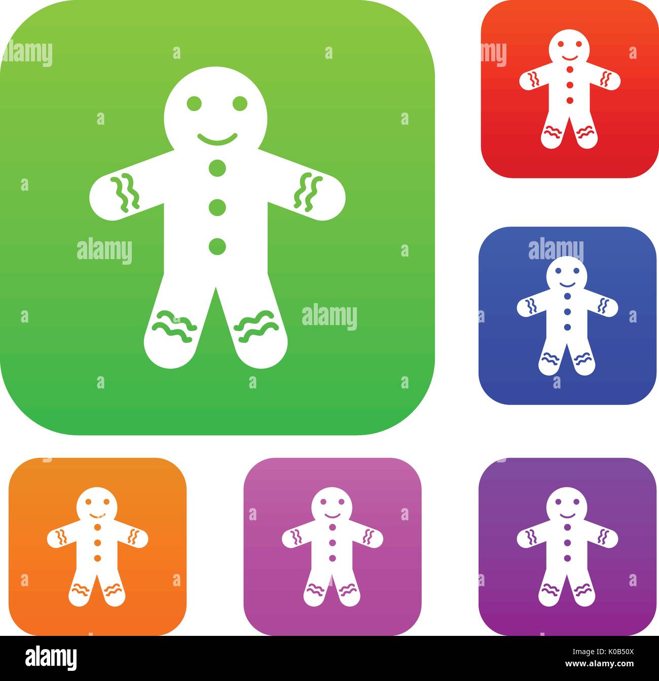 Gingerbread man set collection Stock Vector Image & Art - Alamy