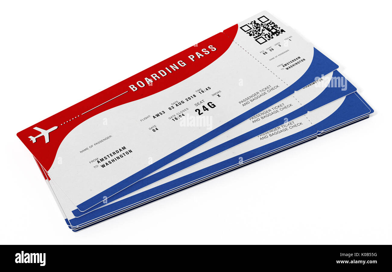 Airline passenger boarding pass barcode hi-res stock photography and ...