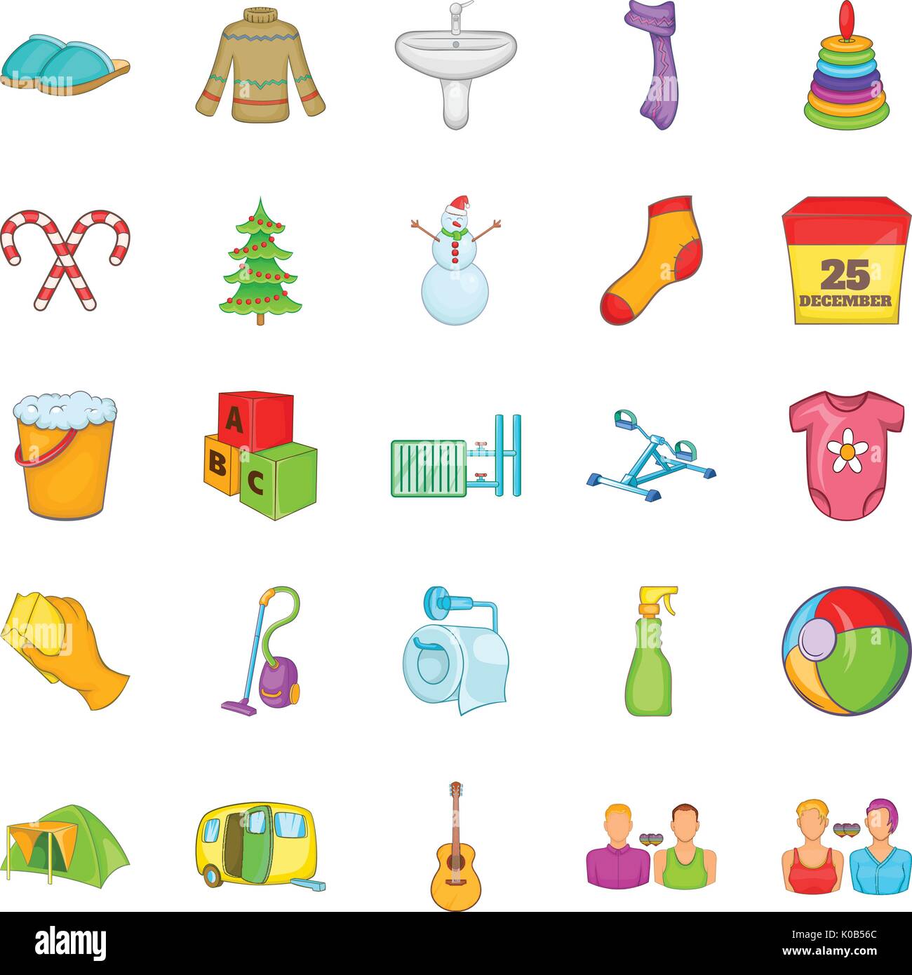 Generation icons set, cartoon style Stock Vector Image & Art - Alamy