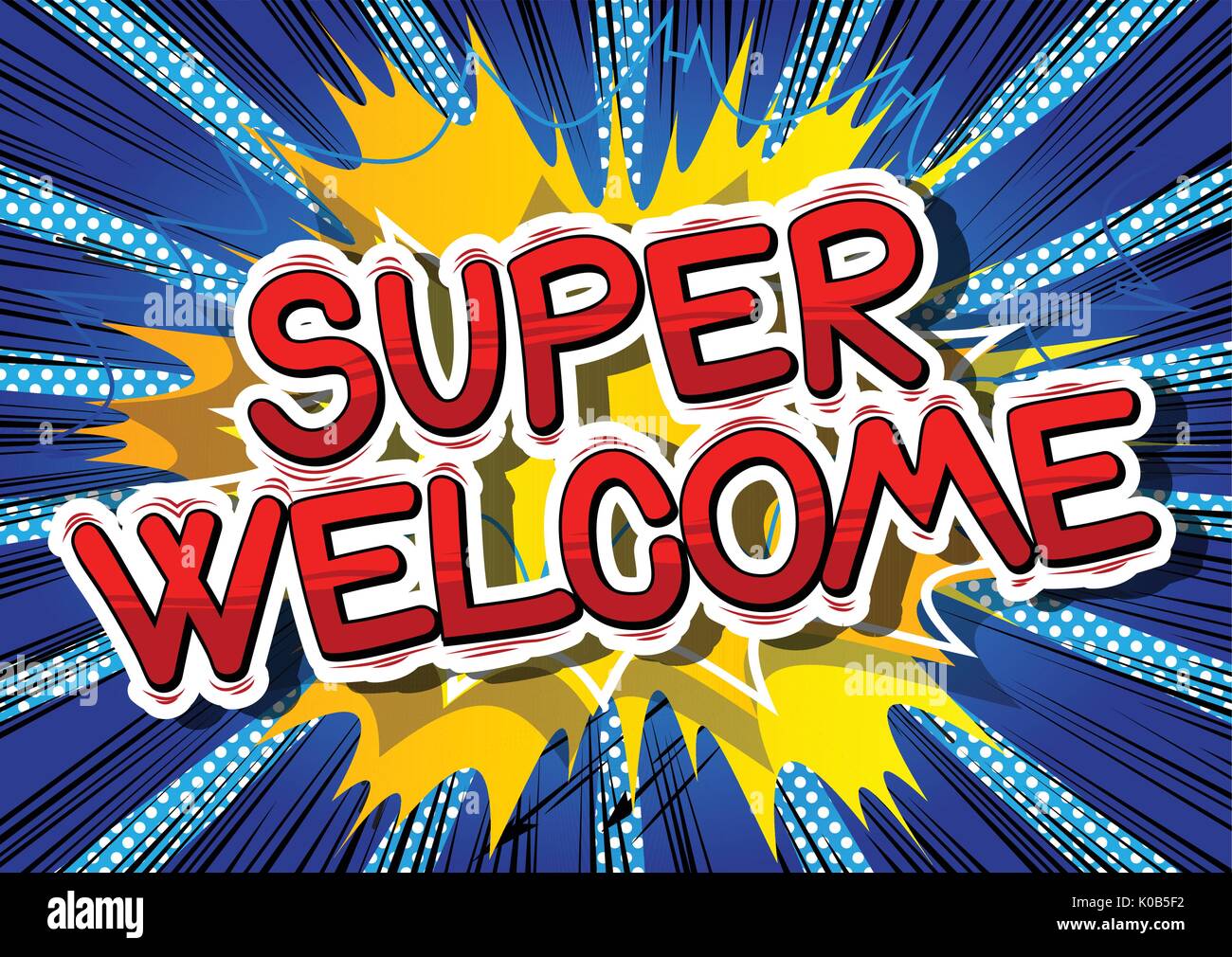Super Welcome - Comic book word on abstract background Stock Vector ...