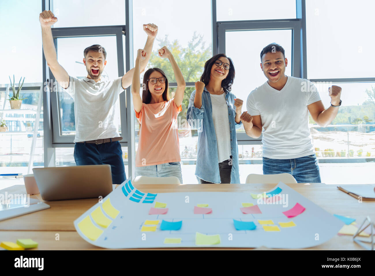 Enthusiastic Team High Resolution Stock Photography and Images - Alamy