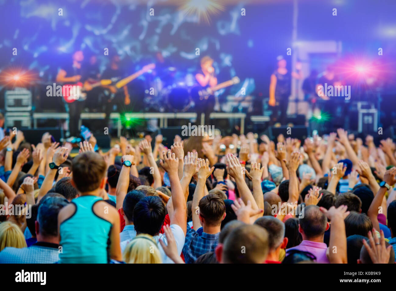 Large outdoor concert evening hi-res stock photography and images - Alamy
