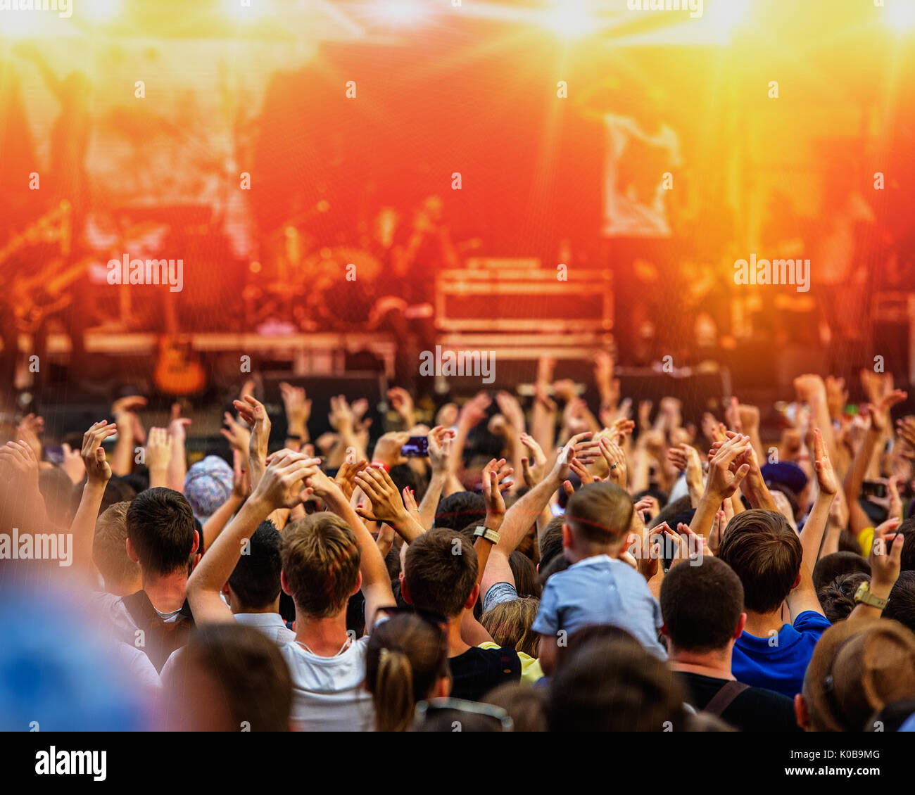 Large outdoor concert evening hi-res stock photography and images - Alamy