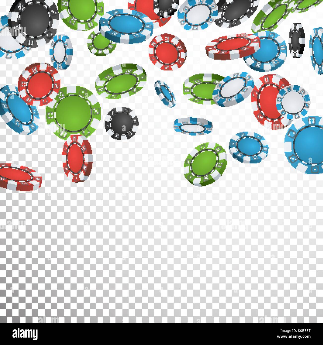 Falling Poker Chips Clip Art