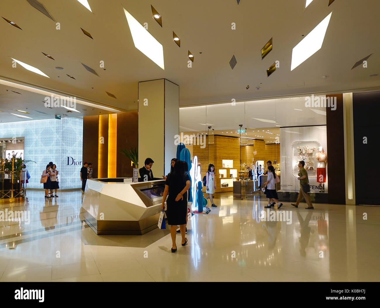 Bangkok, Thailand - Jun 17, 2017. Inside of Siam Paragon shopping mall ...