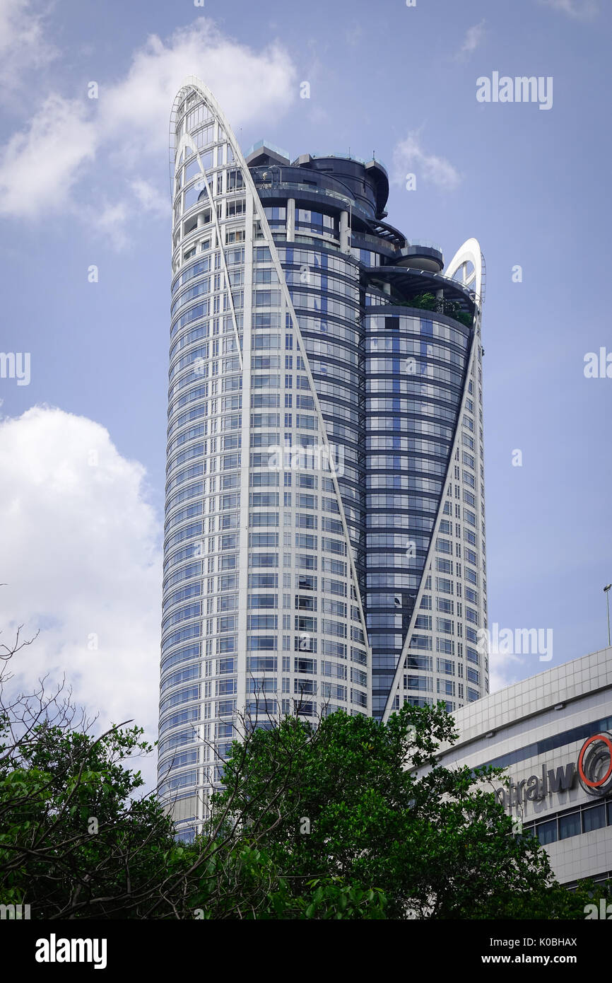 Bangkok, Thailand - Jun 17, 2017. An office building at downtown in ...