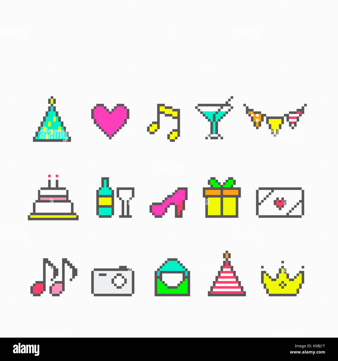 Pixelated cake Cut Out Stock Images & Pictures - Alamy