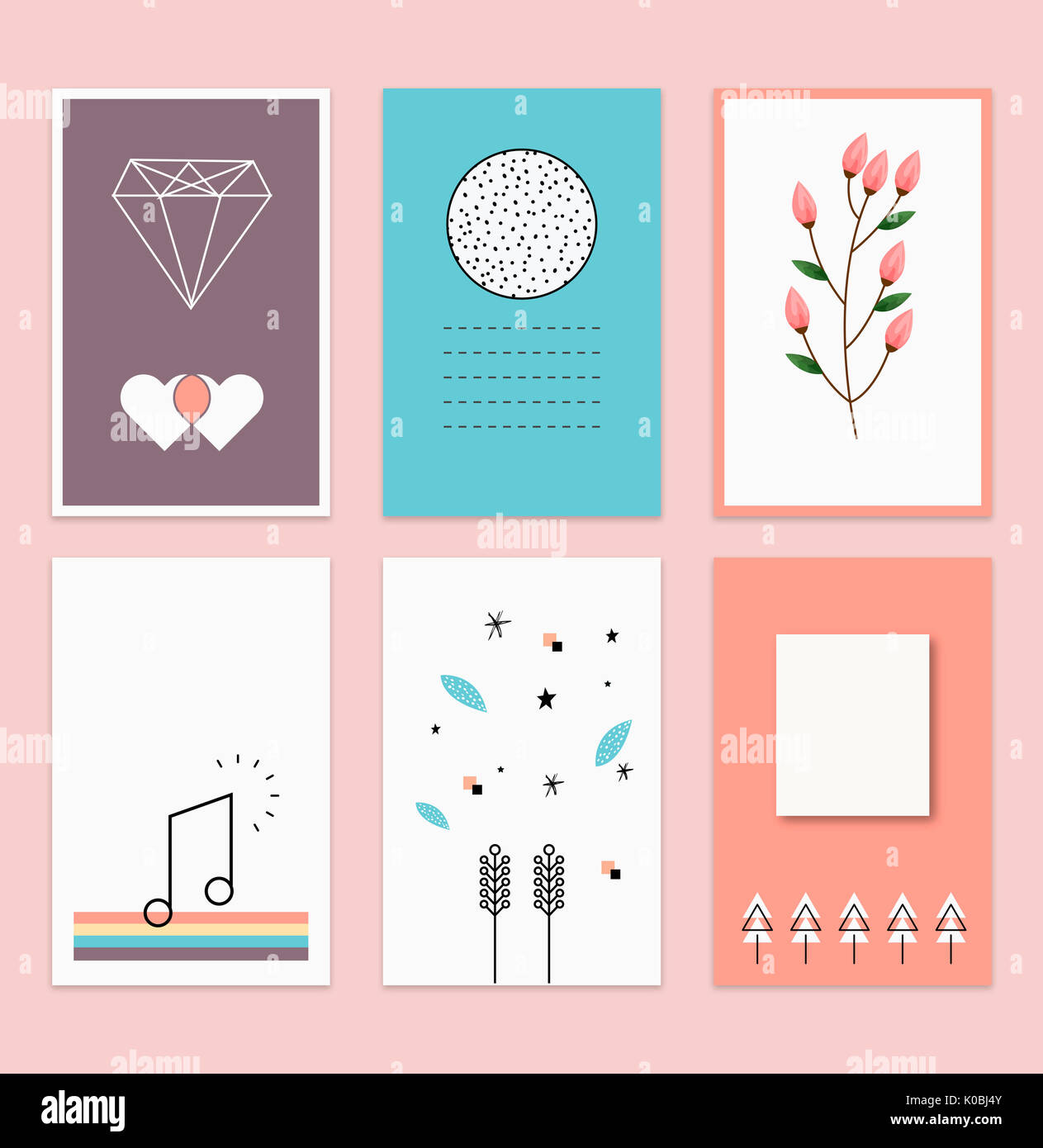 Design of various cards Stock Photo - Alamy
