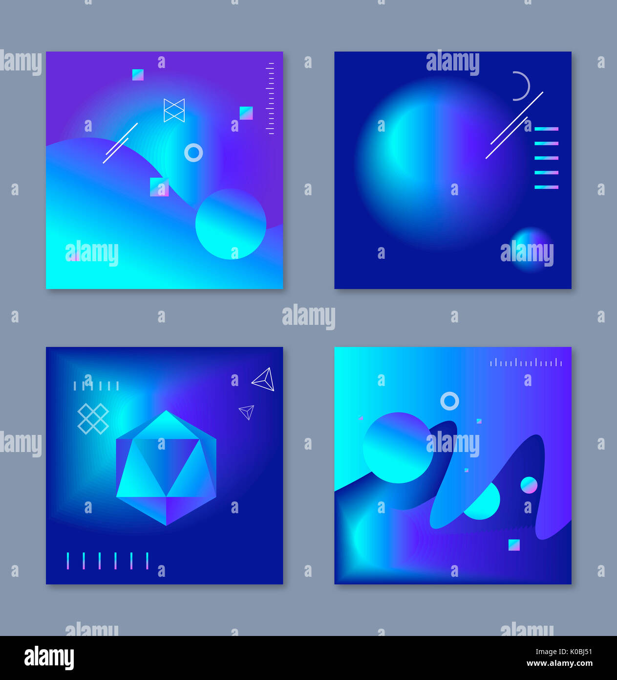 Design for set of various cards Stock Photo - Alamy
