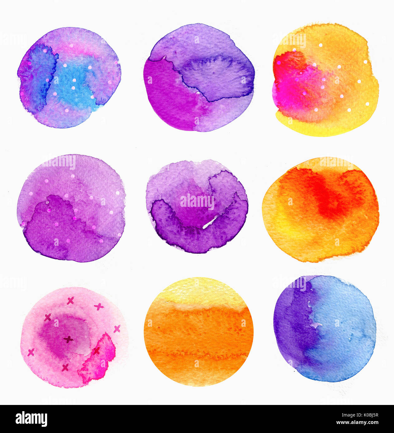 Various watercolor smudges Stock Photo - Alamy