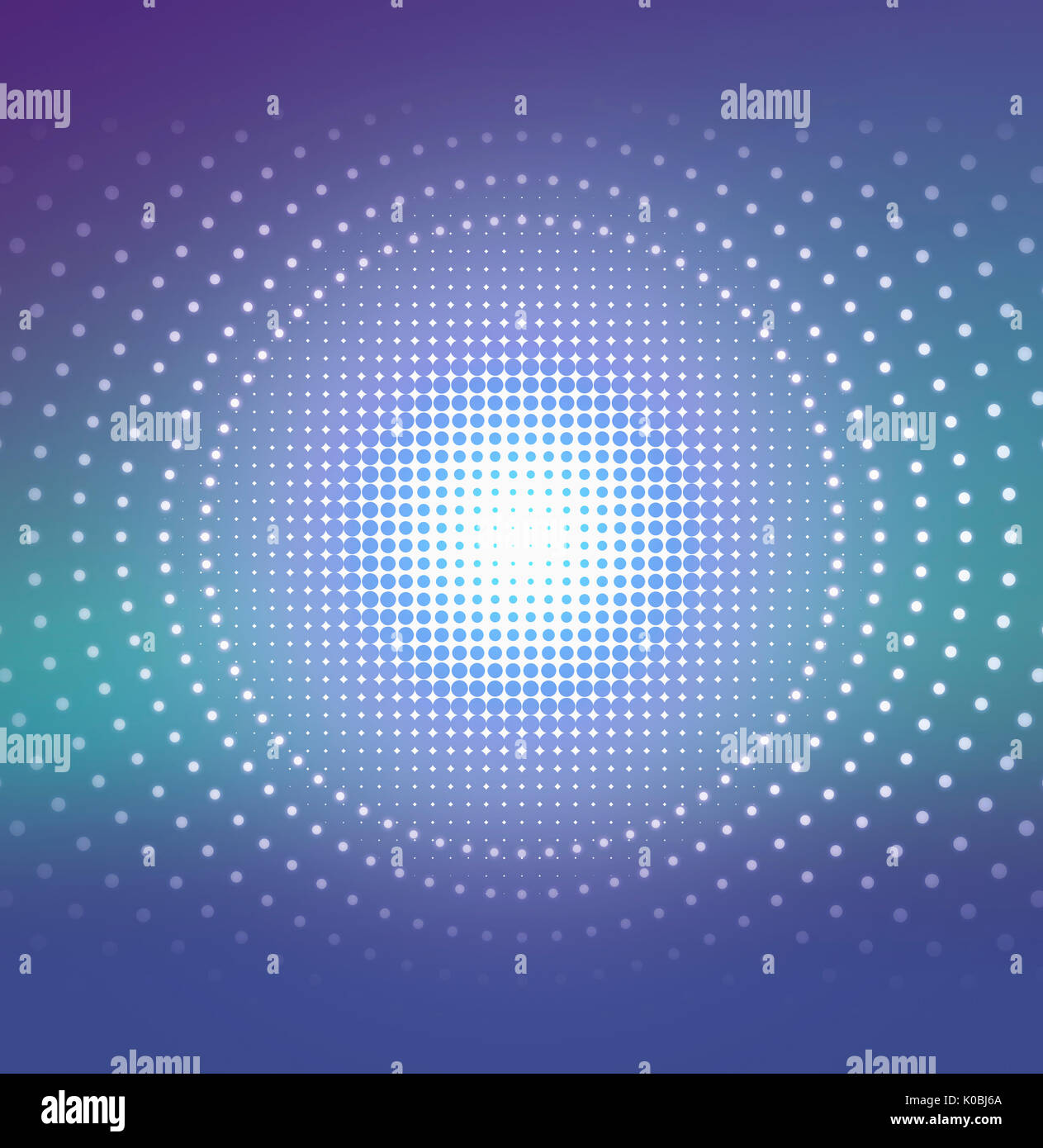 Dotted circles in blue Stock Photo - Alamy
