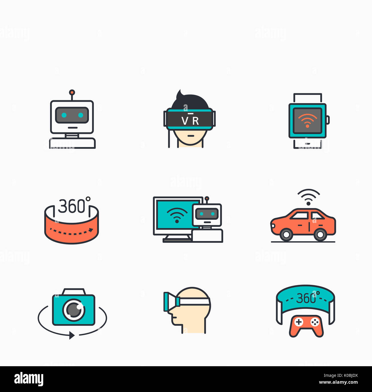 Internet things technology wi Cut Out Stock Images & Pictures - Alamy