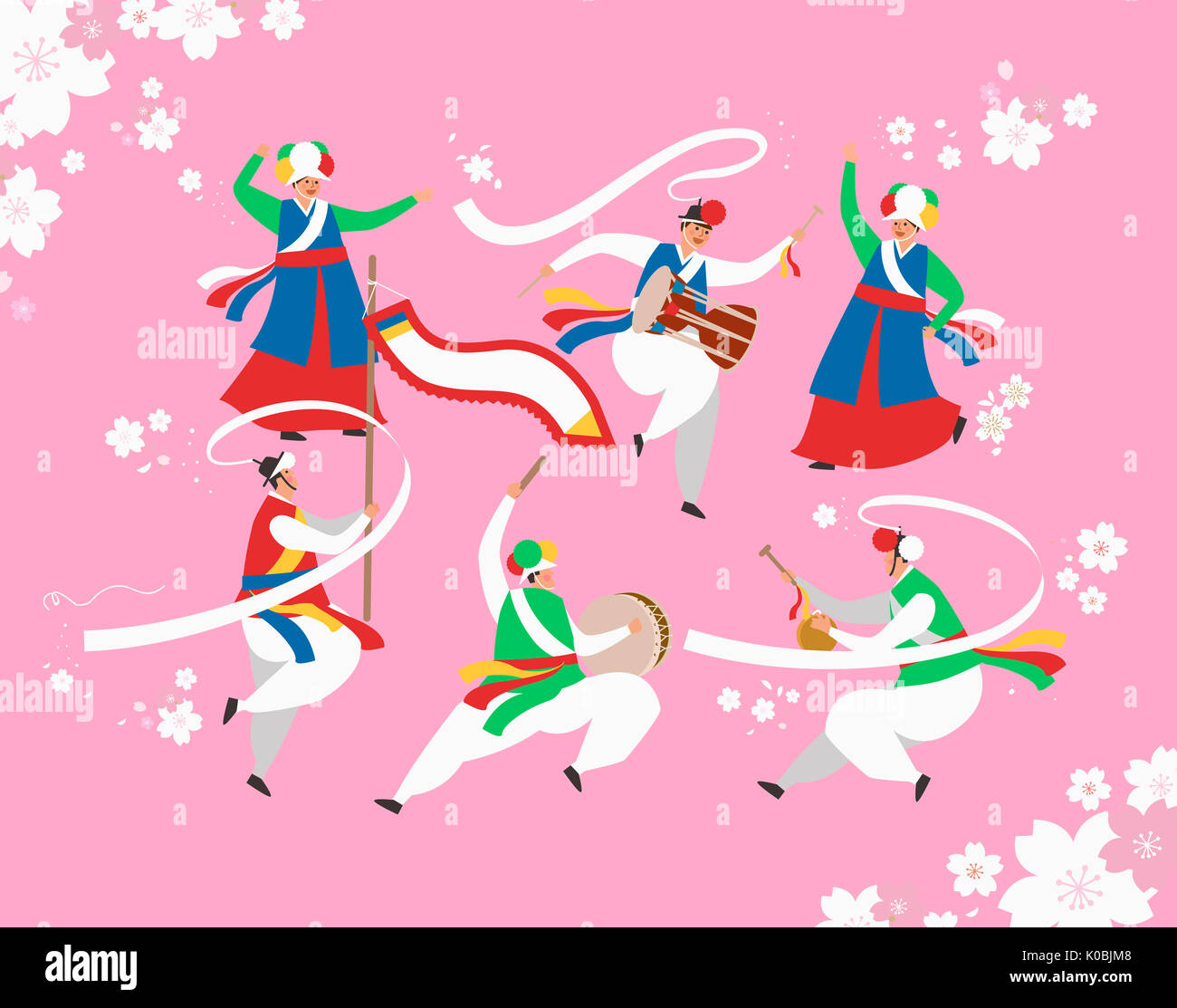 Traditional Korean folk play, Samulnori Stock Photo - Alamy