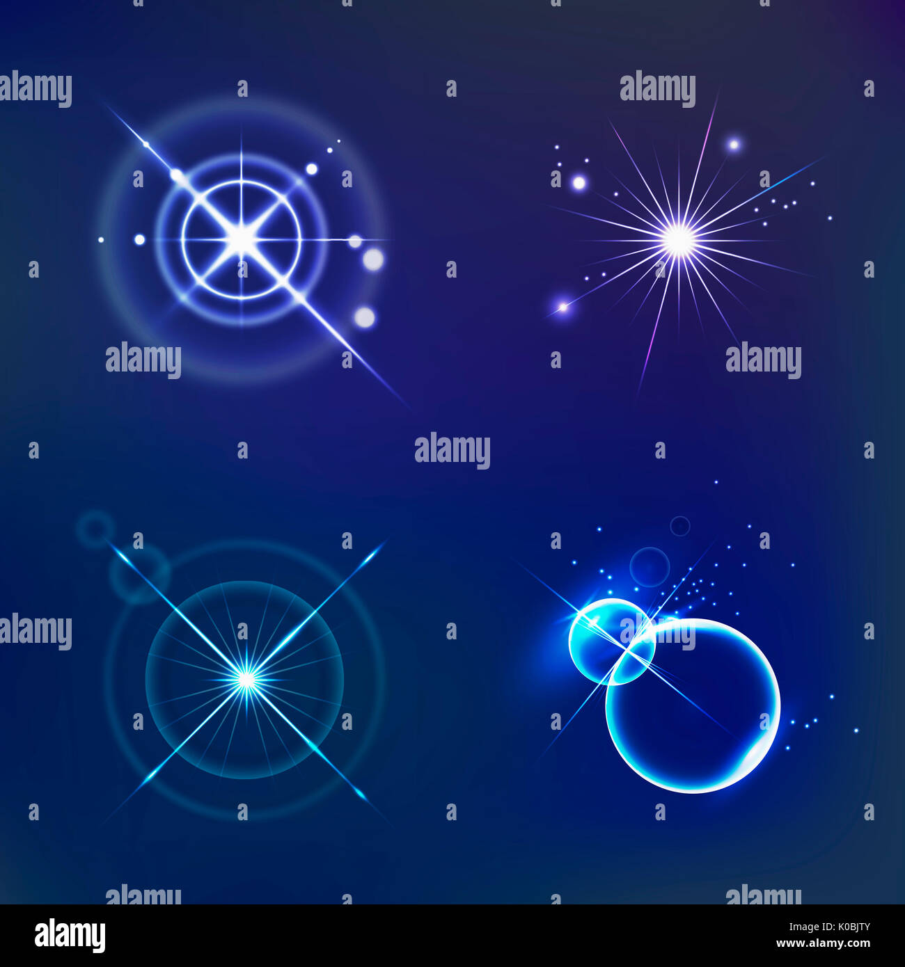 Blue light effect Stock Photo - Alamy