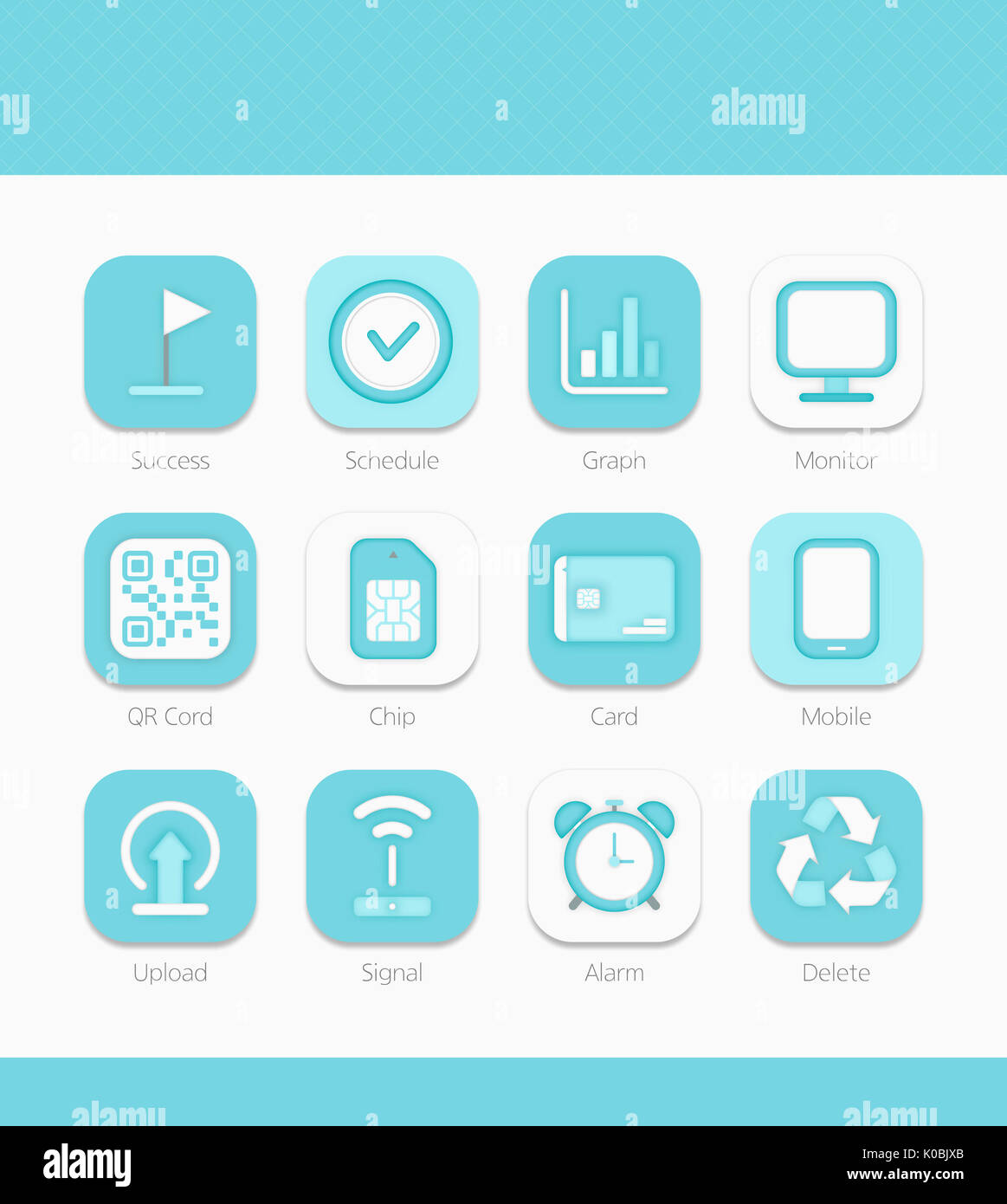 Set of various icons icons Stock Photo - Alamy