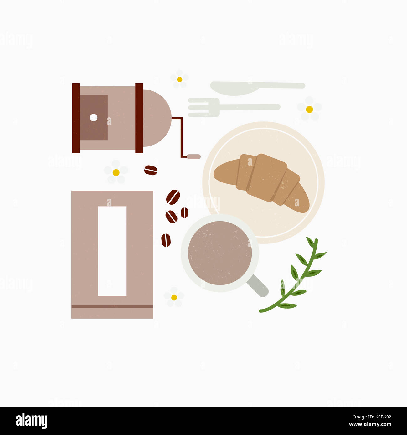 Various objects for cafe Stock Photo - Alamy