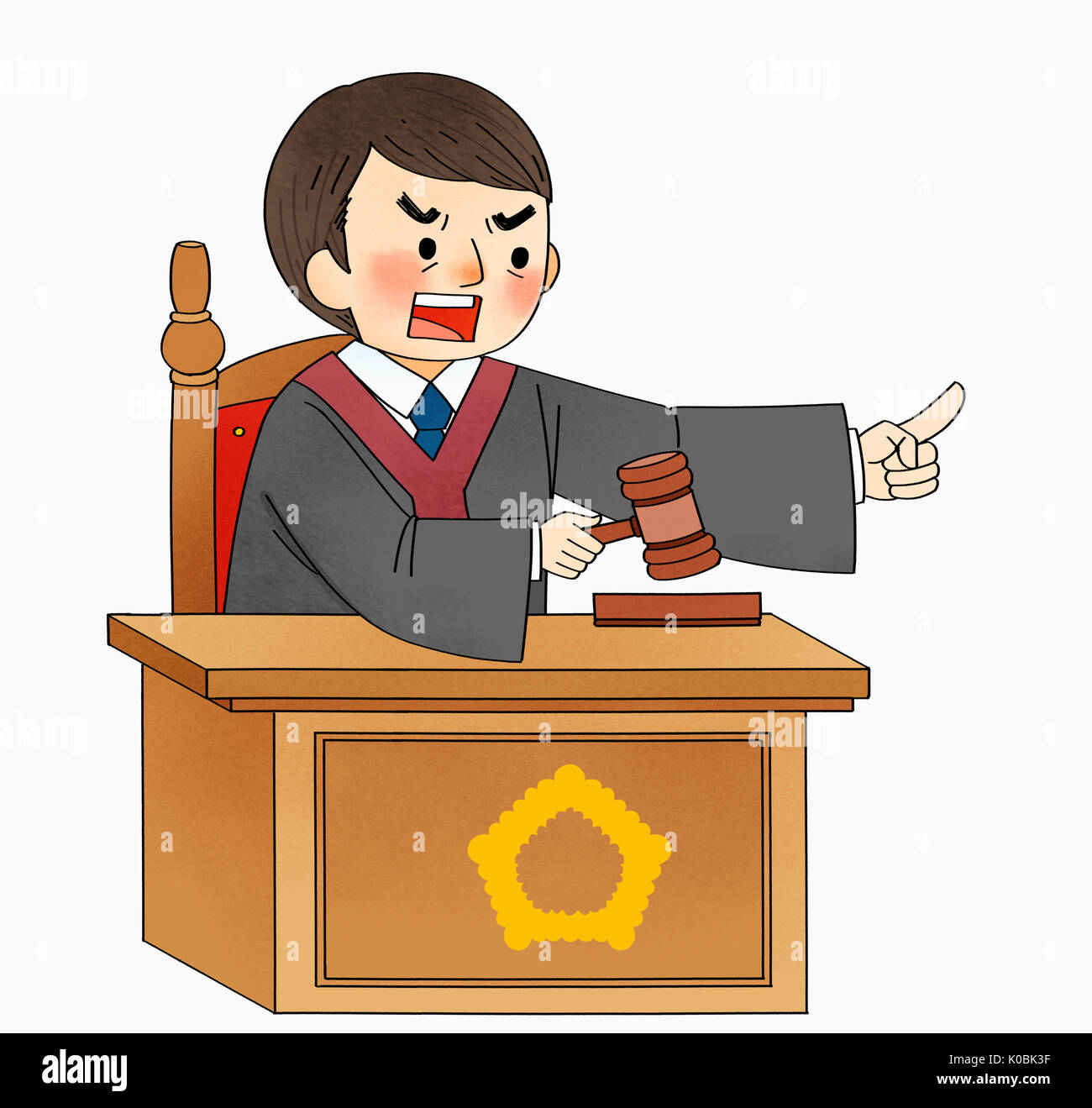 Illustration of a judge Stock Photo - Alamy