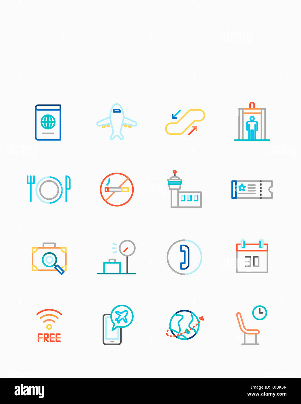 Security checkpoint icon airport travel hi-res stock photography and ...