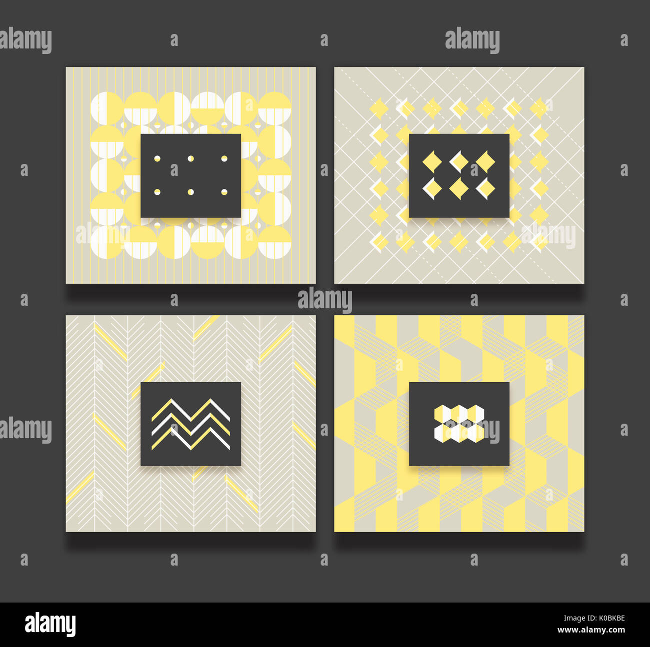 Cards with geometric patterns Stock Photo - Alamy