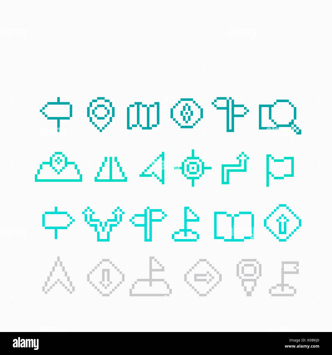 Map pixelated Cut Out Stock Images & Pictures - Alamy