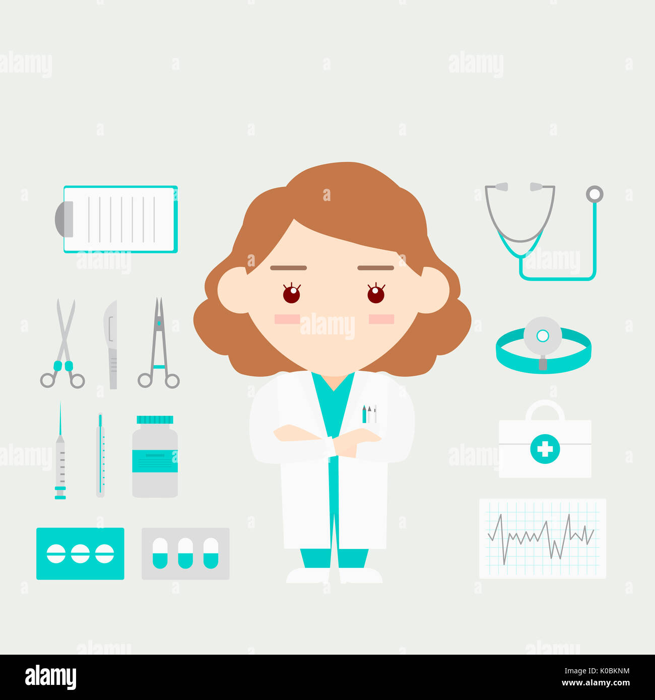 Doctor in illustration Stock Photo - Alamy