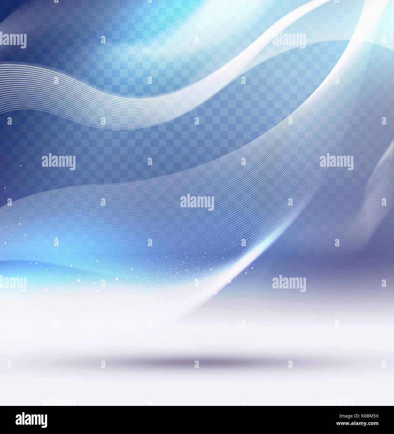 Floating blue smokey waves Stock Photo - Alamy