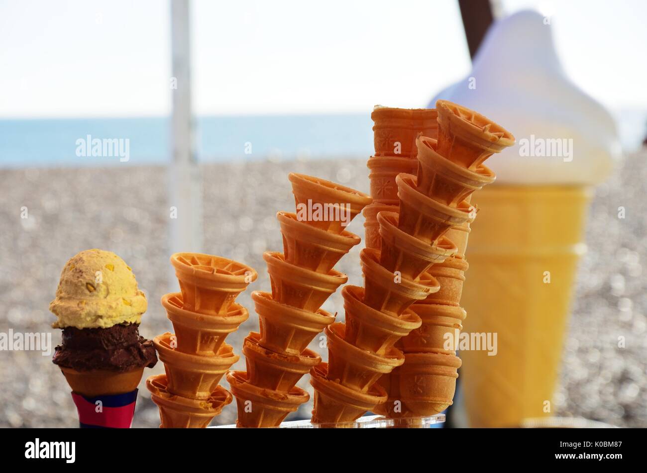 Ice cream and cones Stock Photo - Alamy