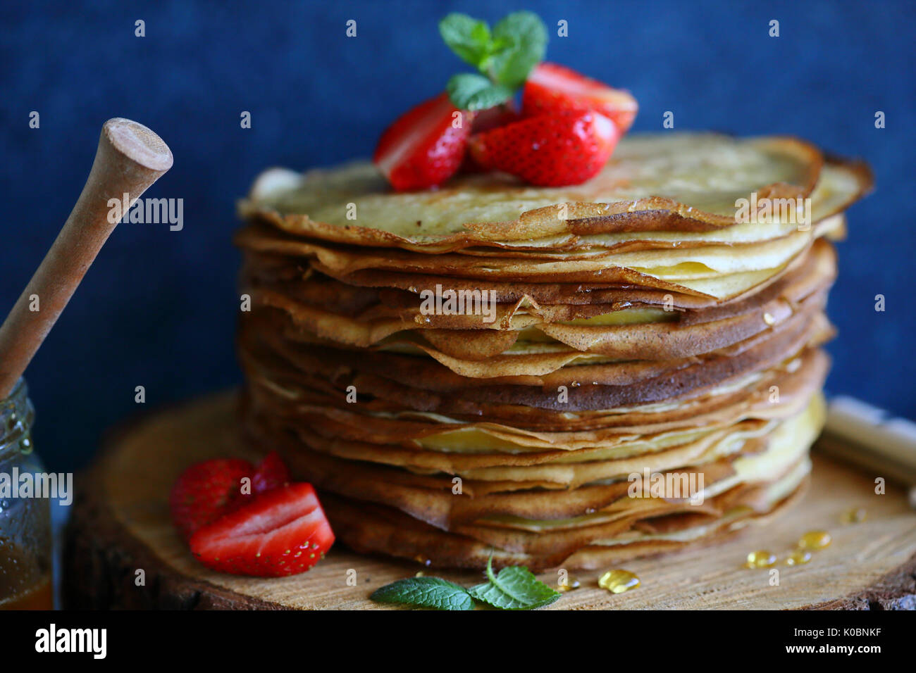 Stack of crepes, food Stock Photo - Alamy