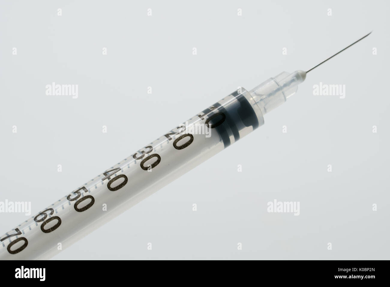 Insulin syringe isolated on white background Stock Photo - Alamy
