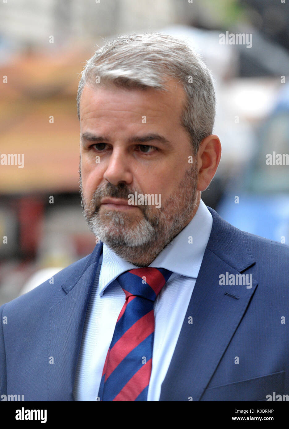 Matthew Briggs, husband of Kim Briggs, arriving at the Old Bailey in London, where Charlie ...