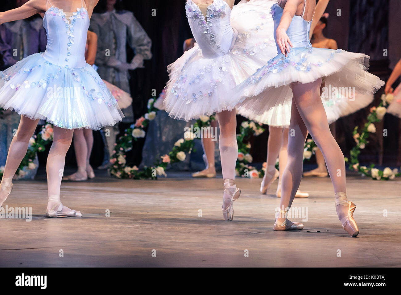 dancing, passion, popularity concept. group of magnificent ballerinas ...