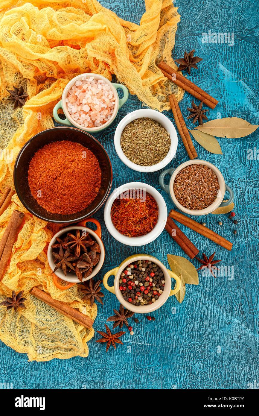Indian spices border hi-res stock photography and images - Alamy