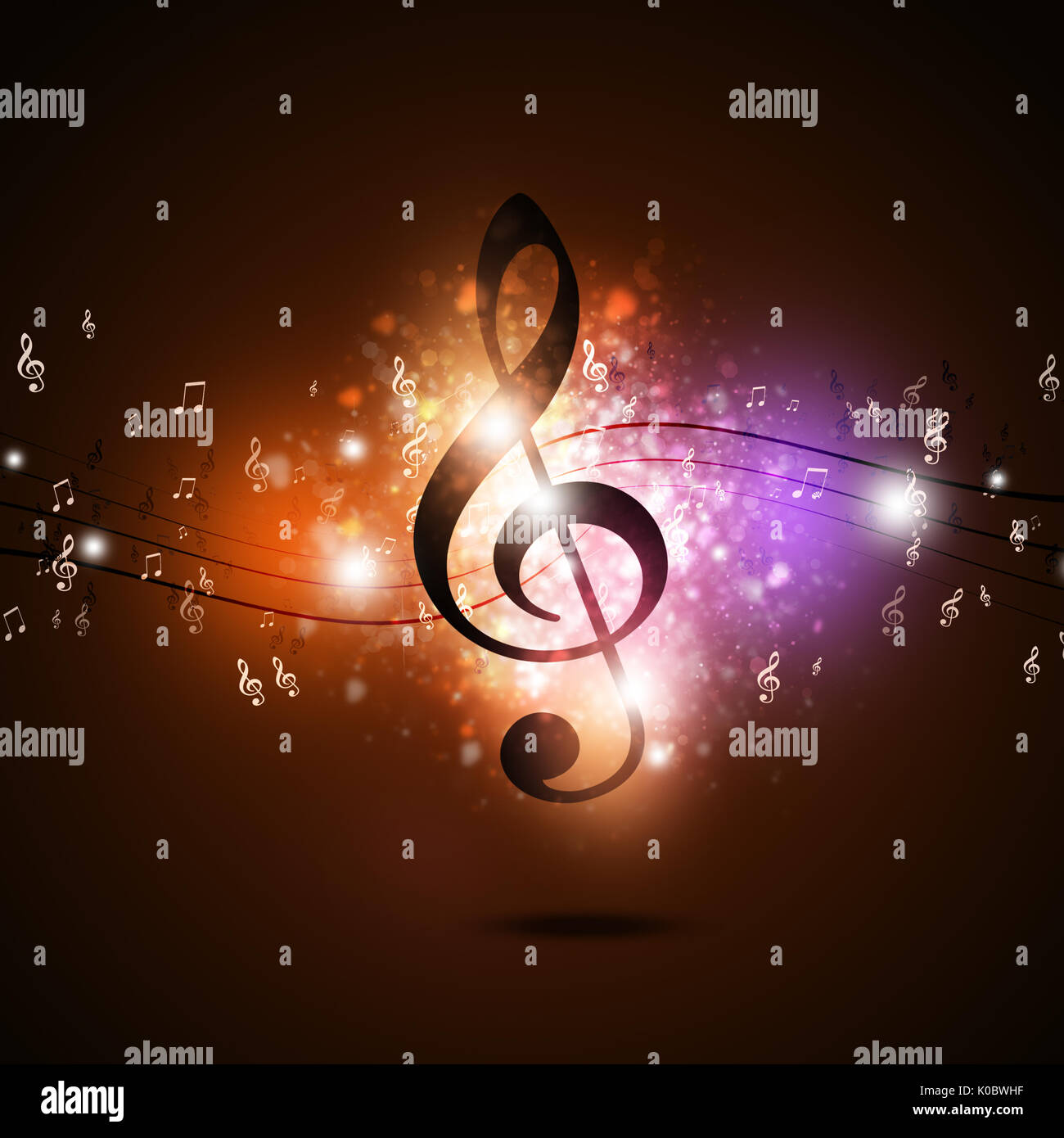 abstract funky music notes background for flyers and music posters ...