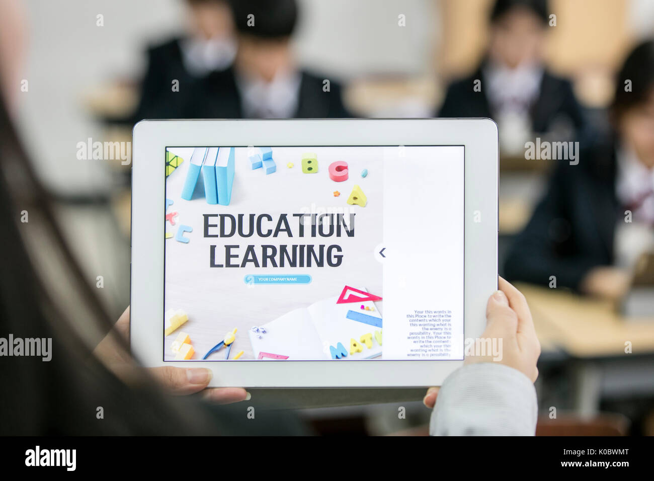 Teenager school tablet table hi-res stock photography and images - Alamy
