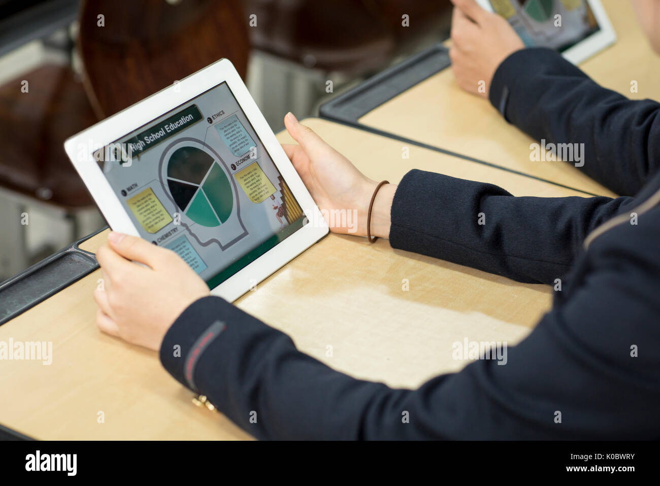 Students using tablets classroom hi-res stock photography and images ...