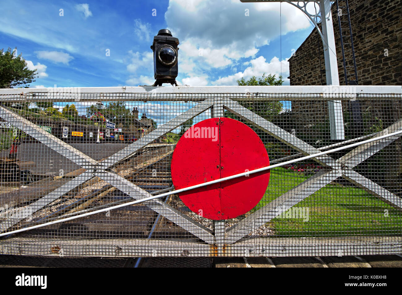 Level Crossing at Oakworth Station on the Keighley & Worth Valley ...