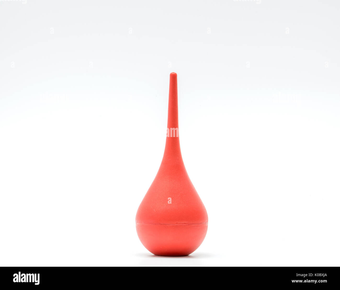 Red syringe ball isolated on white background with copy space Stock ...
