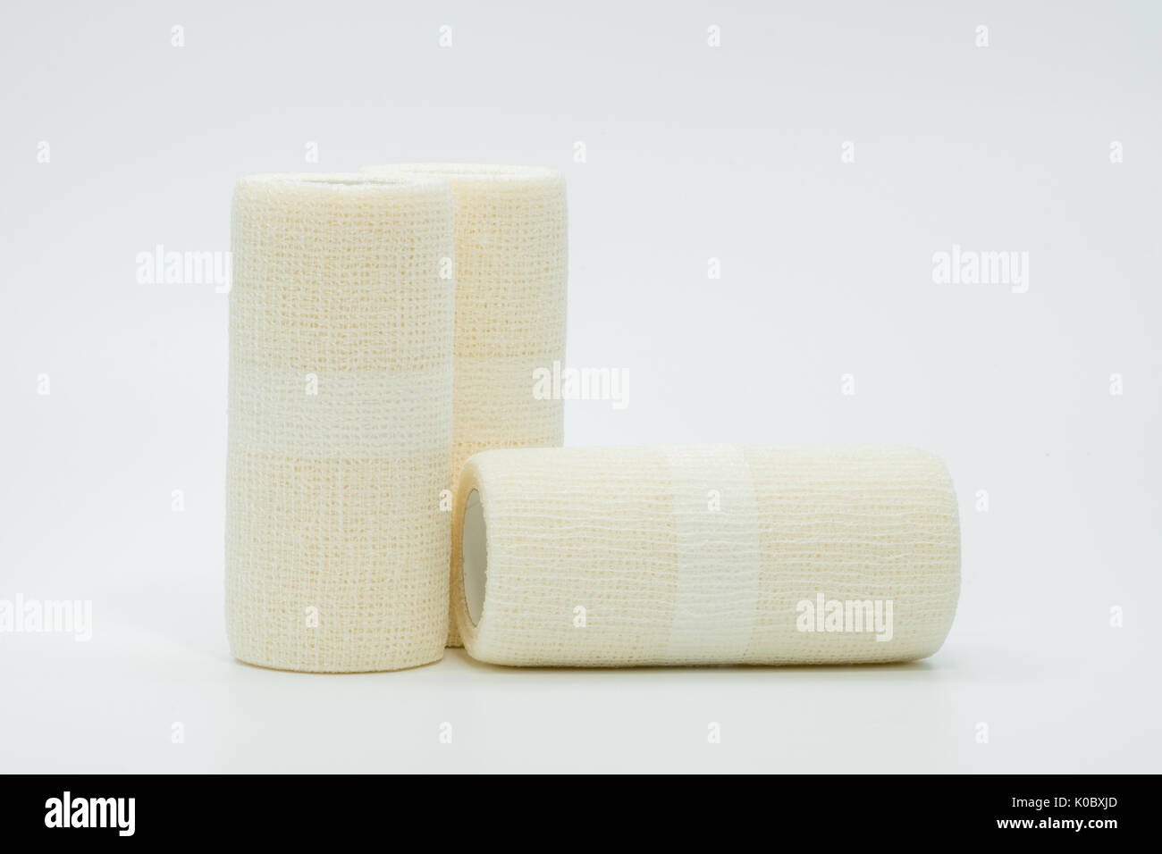 Medical cohesive elastic bandage isolated on white background Stock ...
