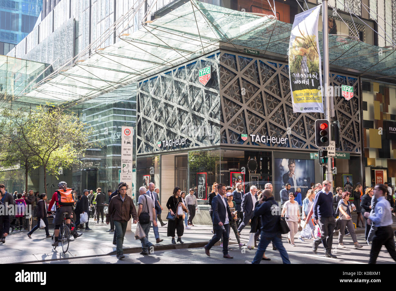 TAG Heuer swiss watches store in pitt street mall in Sydney city centre ...