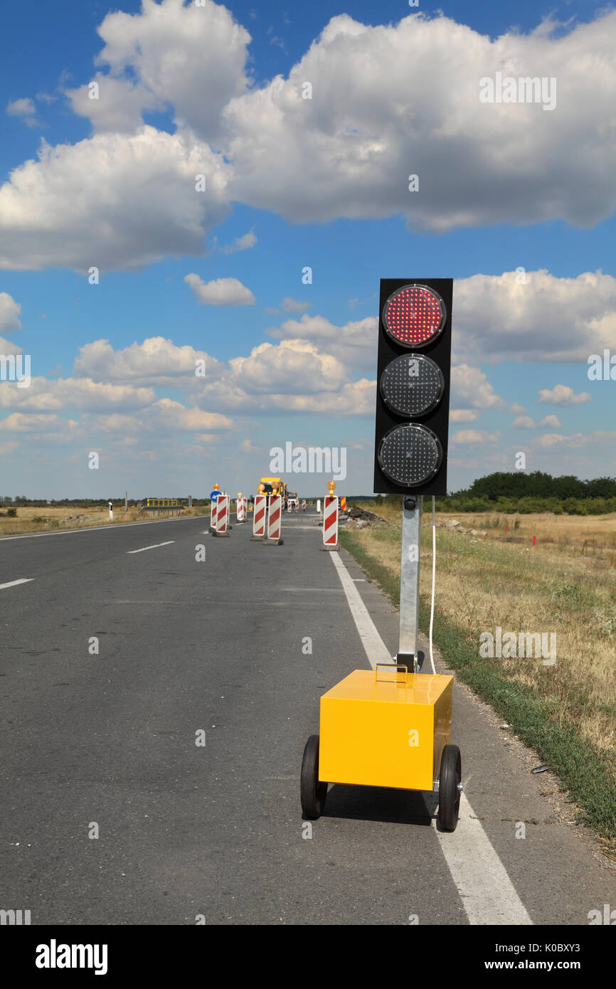 Traffic signs on a pavement hi-res stock photography and images - Alamy