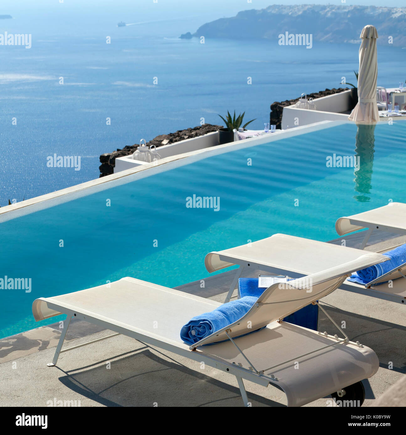 Greek island swimming pool hi-res stock photography and images - Alamy