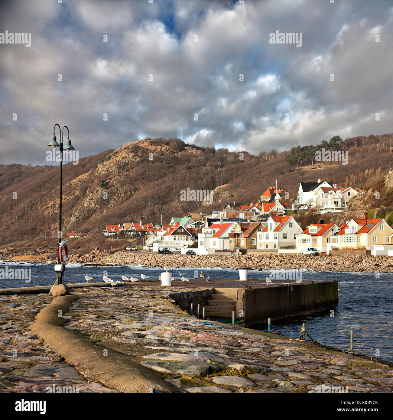 Image of the Swedish coastal village of Molle by the foot of Kullaberg ...
