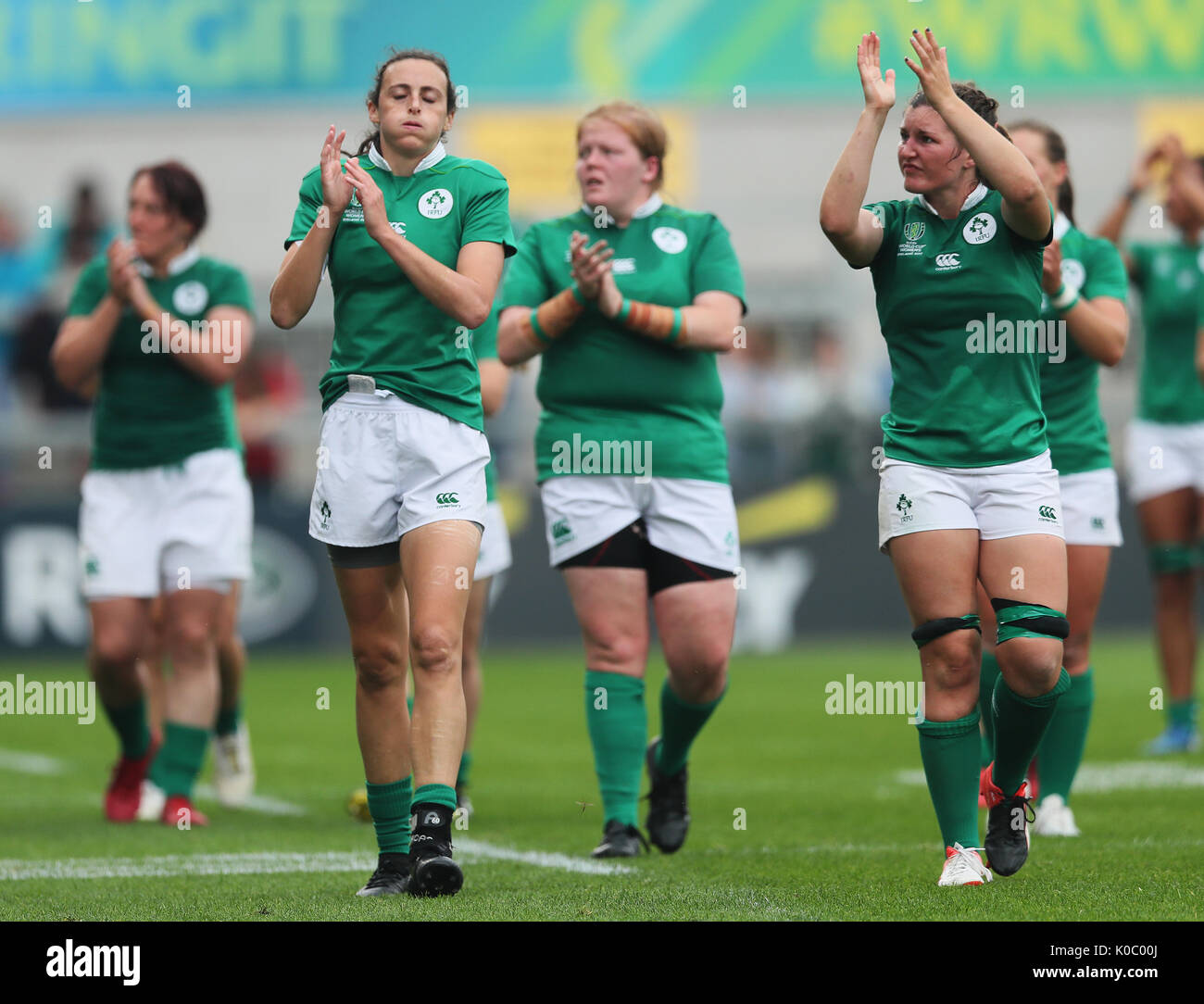 Ireland's Hannah Tyrrell (left) and Anna Caplice appear dejected after ...