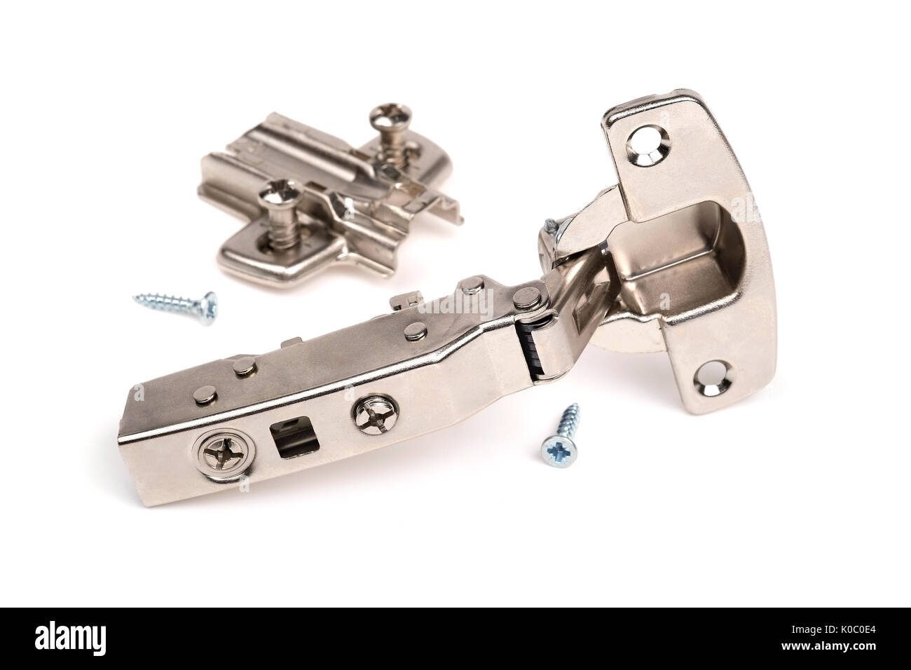 Furniture fittings - door hinge Stock Photo - Alamy