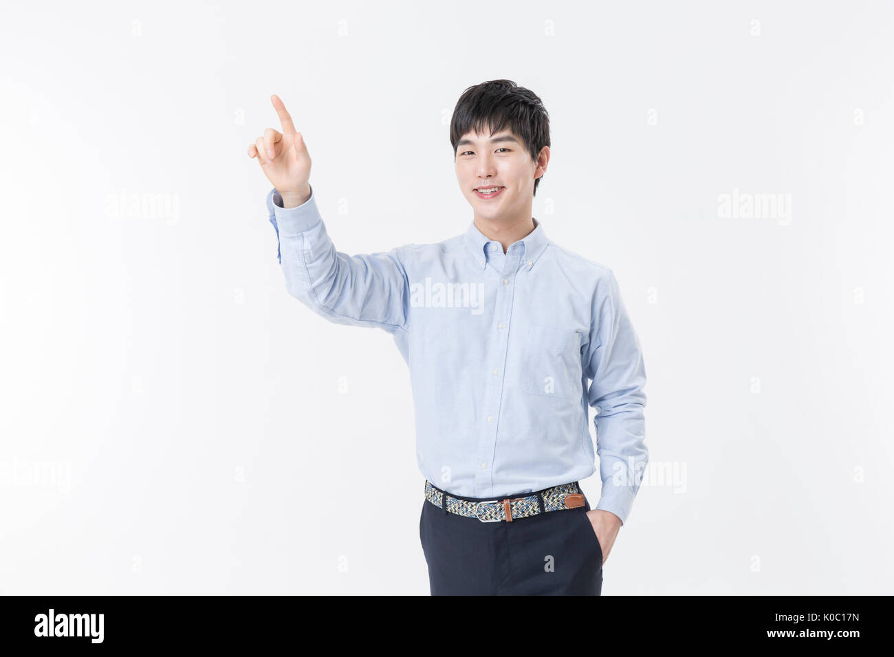 Waist hand man young studio shot hi-res stock photography and images ...
