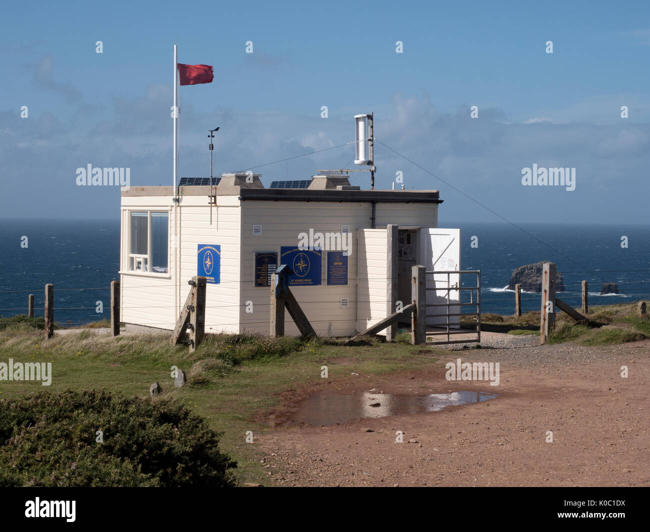 National Coastwatch lookout post at St Agnes Head, Cornwall, South West ...