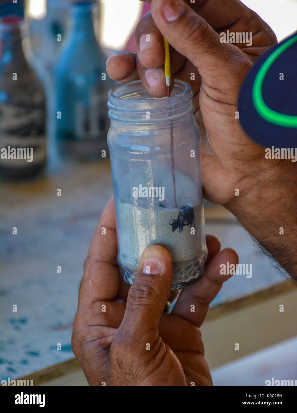 Bottles of colored sand hi-res stock photography and images - Alamy