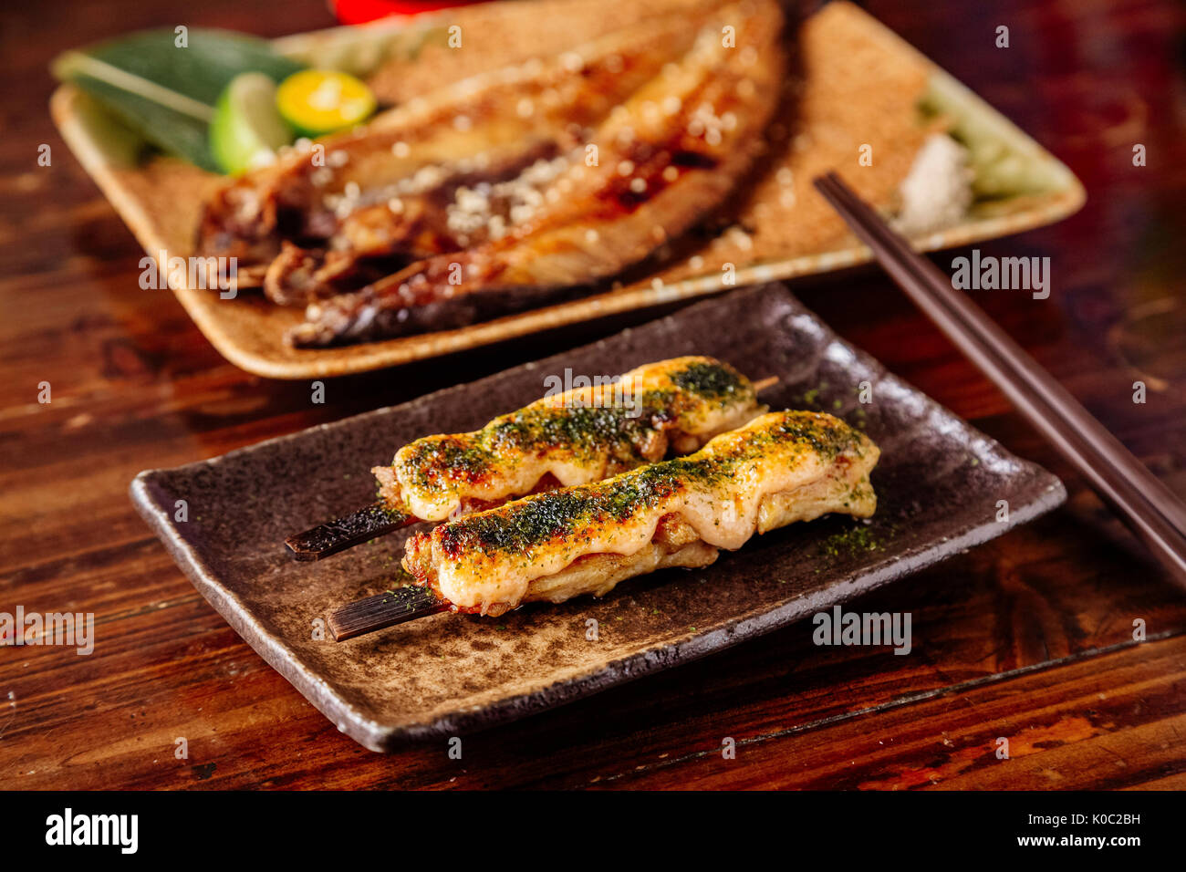 roast fish and chicken Stock Photo - Alamy